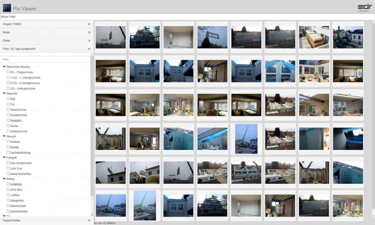 PIX Viewer - Bauprojekte unter Dach und Fach | edr software GmbH